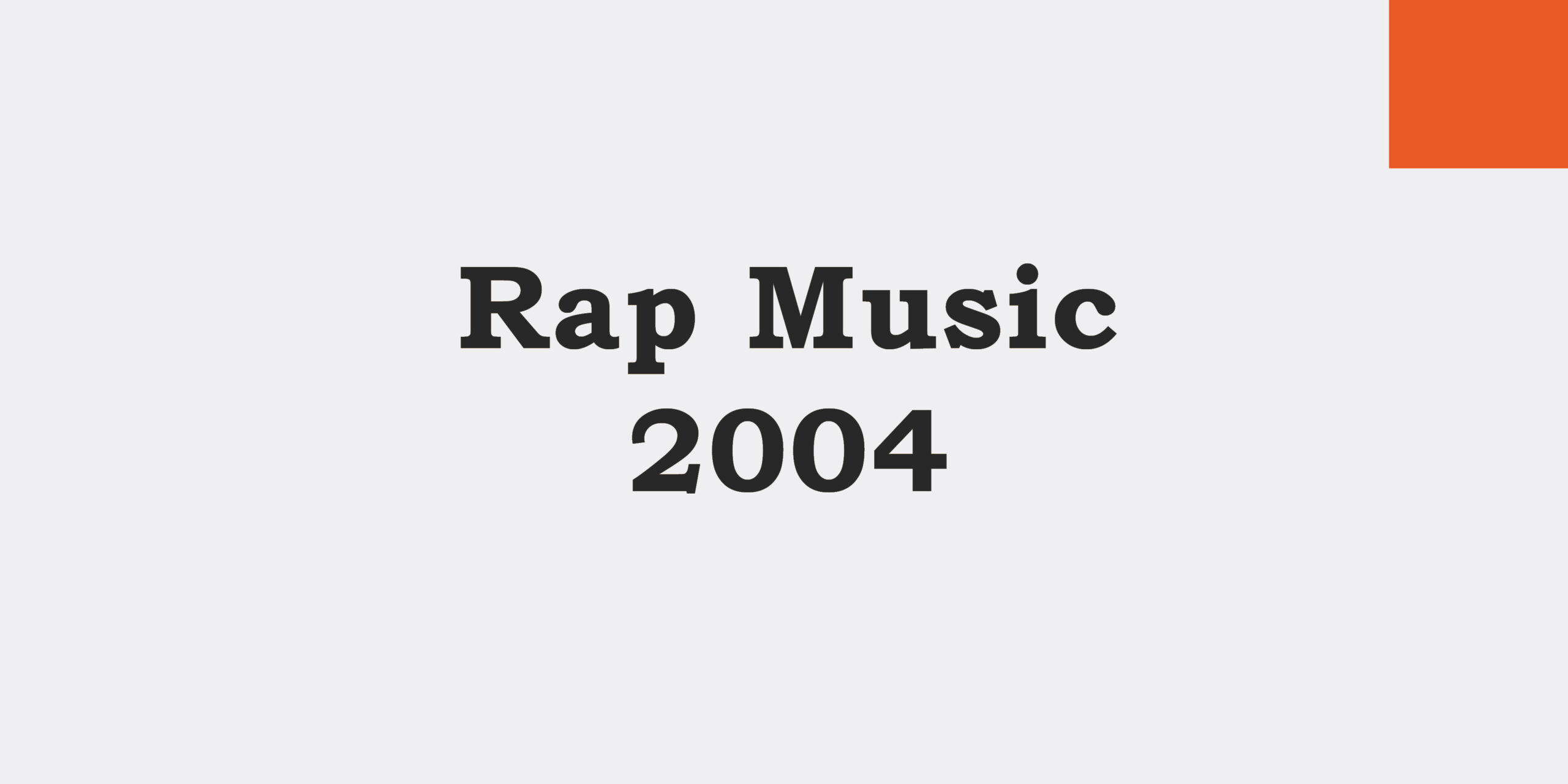 Great Rap Releases of 2004 - Kramer the Curator